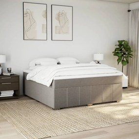 Box spring postel s matrací taupe 180x200 cm textil 3285495