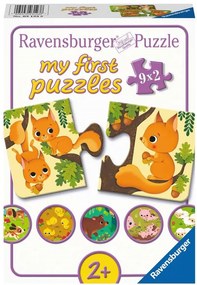 Puzzle ravensburger puzzle 031238 moje první puzzle zvířátka a mláďata 9x2 dílků