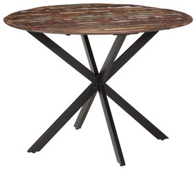 Jídelní stůl Ø 110 x 78 cm masivní recyklované dřevo a ocel 338455