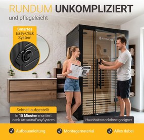 Artsauna Infrasauna Trondheim 120, černá