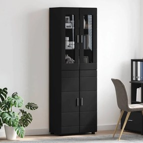 Vysoký bufet FLORIN 60 x 35 x 182 cm Černá Kompozitní dřevo 3397915