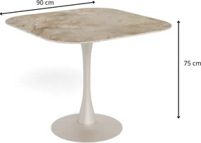 Jídelní stůl Malta 90 cm béžový