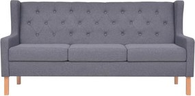 Sedací souprava 2 kusy textil šedá 274934