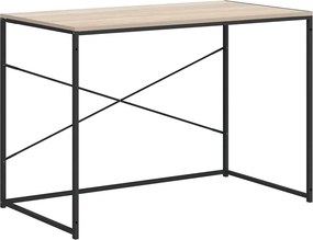 Počítačový stůl černý a dub 110 x 60 x 70 cm kompozitní dřevo 30211