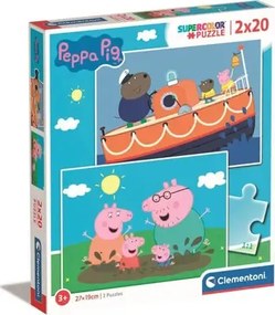 Clementoni PUZZLE Prasátko Pepina / 2x20 dílků / od 3 let