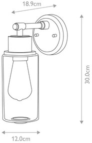 Elstead BATH-MORVAH1-W - Koupelnové nástěnné svítidlo 1xE27/60W/230V IP44 bílá