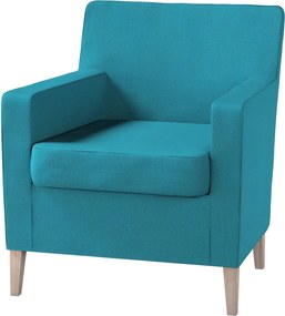Potah na křeslo IKEA Karlstad barva modrá látka pletený vzor