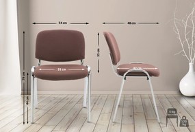 Konferenční židle Ken C látka – hnědá