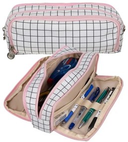 Eoshop Trojitý skládací penál - kostkovaný Maaleo24514