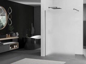 Mexen Kioto, sprchová zástěna Walk-In 90 x 200 cm, 8mm sklo námraza, grafitový profil, 800-090-101-95-30