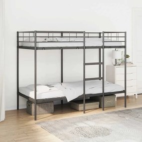 vidaXL Patrová postel bez matrace 90x190 cm ocel [42000328] Barva: Černá