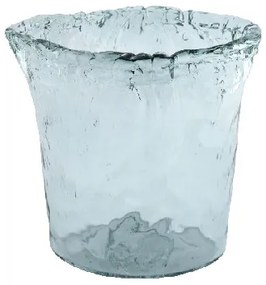 San Miguel VIDRIOS SAN MIGUEL !RECYCLED GLASS! Váza z recyklovaného skla "PANDORA "AUTHENTIC", průhledná oválná, 24 x 28 cm
