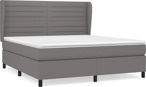 Box spring postel s matrací tmavě šedá 180x200 cm textil 3128062