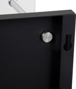 HOMCOM Nástěnný Bioetanolový Krb Ethanolová Kamna Kapacita 1,5 L, 3 Hodiny Hoření, Nerezová Ocel pro 20-25 m² 60x22x40 cm Černá