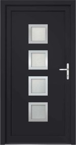 vidaXL Vchodové dveře bílé 108 x 208 cm PVC [3187860] Barva: antracitová zvenku / bílá uvnitř
