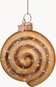 Ručně foukaná vánoční ozdoba Cinnamon Roll