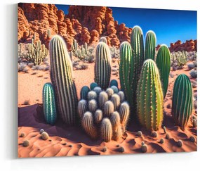 Obraz kaktusy na poušti