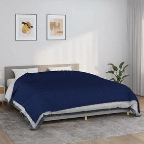 Zátěžová deka modrá 220 x 260 cm 11 kg textil - Default Title