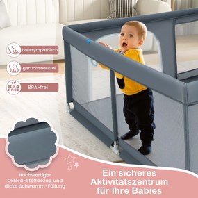 Costway Dětská ohrádka s 50 oceánskými koulemi a 4 úchyty a dvířka ohrádka