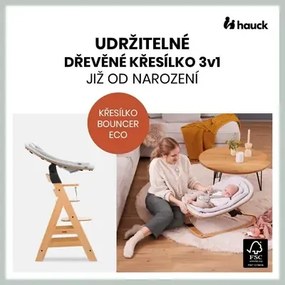 Hauck Křesílko Bouncer Eco 3v1 na židličky Alpha+/Beta+ Light Grey