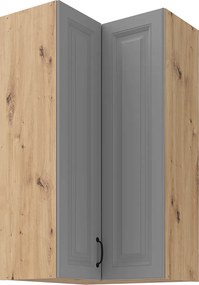 STILO ad | horní skříňka 60x60 GN-108 2F (90°) rohová s policemi | 60x60 cm | EXTRA VYSOKÁ | artisan/šedá