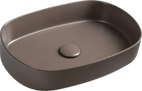 Isvea Isvea, INFINITY OVAL keramické umyvadlo na desku, 55x36cm, taupe, 10NF65055-2H