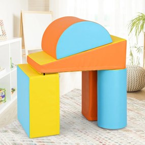 Costway 5 ks. Schaumstoffbausteine Riesenbausteine zum Toben – žlutá + oranžová