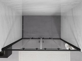 Mexen Exo, 2-křídlé posuvné 130x200 cm, 6mm čiré sklo, černý profil, 8152-130-000-70-00