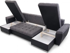 Casarredo - Komfort nábytek Rozkládací sedací souprava do U PETER s úložným prostorem, Soft11/Lawa6