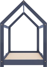 Rám dětské postele šedý masivní borovice 70 x 140 cm 283352