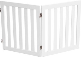 Costway Překážka pro psy, 60 cm vysoká, ochranná branka, dřevěná, skládací, 2