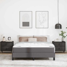 Rám postele s matrací Šedá 160 x 200 cm textil 3398641