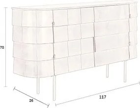 Kovová komoda ve zlaté barvě 117x70x26 cm Hanna – Dutchbone