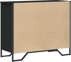 Komoda černá 91 x 35,5 x 74,5 cm kompozitní dřevo 3295302