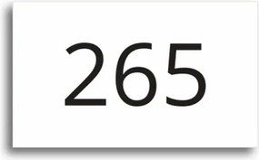 ACCEPT Číslo na dveře - typ 09 (50x30mm) - bílá tabulka - barevný tisk