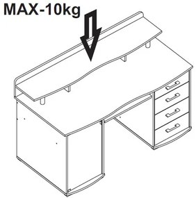 PC stůl Picasso, dub sonoma