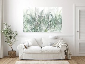 Obraz Úrodná louka - bujná vegetace prolínající se na bílém pozadí