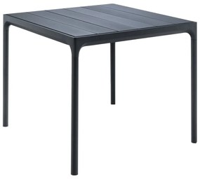 OnaDnes -20% Černý kovový zahradní jídelní stůl HOUE Four 90 x 90 cm