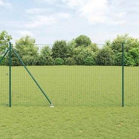 Evropský plot se hroty 10 x 1,6 m Ocel potažená PVC Zelená 3350551