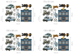 Policie samolepky na zeď arch 75 x 51 cm