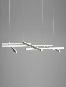 LED stmívatelný bílý designový lustr Pace