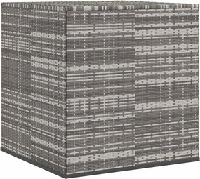 Zahradní úložný box PE ratan 100 x 97,5 x 104 cm šedý 317228