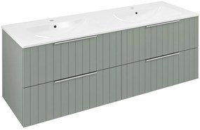 Sapho Cirasa koupelnová skříňka 141 x 54 x 46 cm verde strip zelená CR141-4444S-21