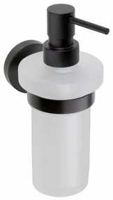 SAPHO XB100 X-Round black dávkovač mýdla, mléčné sklo/černá, 230 ml