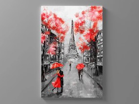 Liox Obraz olejomalba Paříž červená Rozměr: 100 x 150 cm