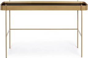 Konzolový stolek se skleněnou deskou ve zlaté barvě 43x120,5 cm Rashida – Bizzotto