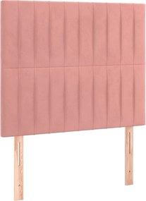 Box spring postel s matrací růžová 100x200 cm samet 3132788