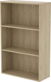 HOMCOM regál s 3 přihrádkami a nastavitelnou polici, 60 x 24 x 93 cm, přírodní dřevo