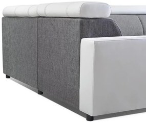 MARS DECO U sedací souprava ve tvaru U bílo - šedá 335 x 82 - 97 x 165 - 182 cm