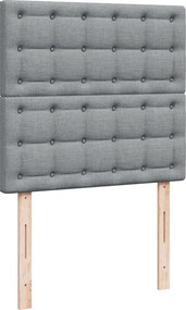 Box spring postel s matrací světle šedá 80 x 200 cm textil 3292629
